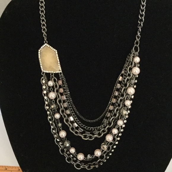 Jewelry | Multi Strand Silver Tone Statement Necklace | Poshmark